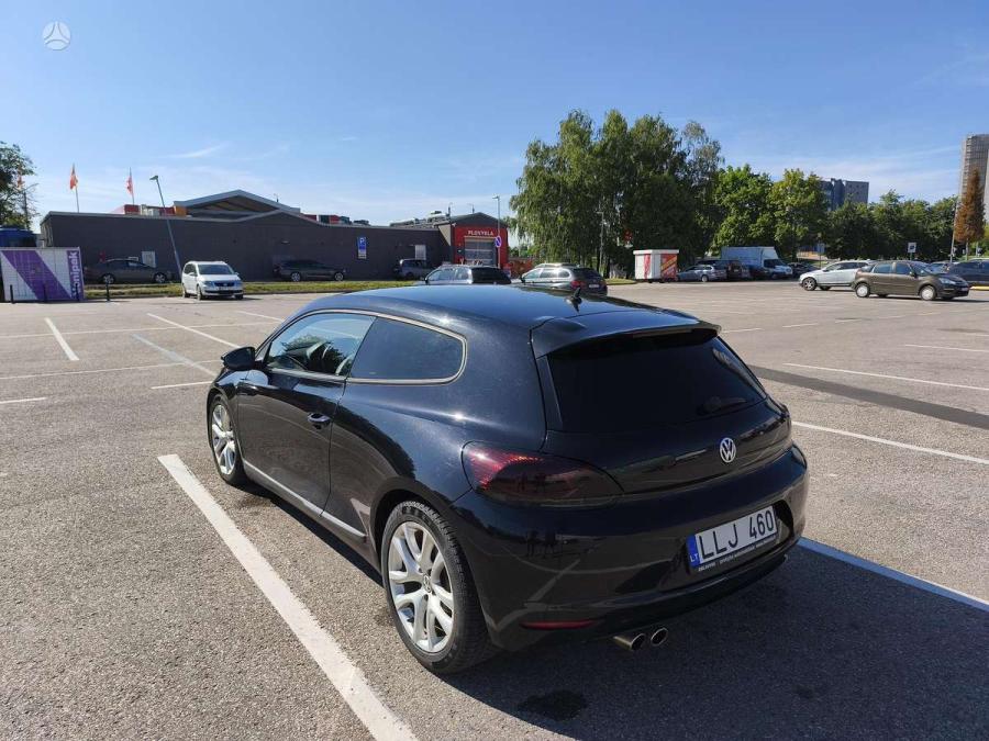 Black Volkswagen Scirocco 2009 in Kaunas, with an engine capacity of 1.97 L and mileage of 273 thousand km for 5500 €, photo 6 on AUTOMOTO.COM.LV