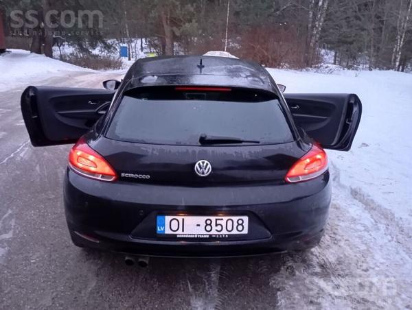 Black Volkswagen Scirocco 2010 in Riga, with an engine capacity of 2.00 L and mileage of 332 thousand km for 5200 €, photo 8 on AUTOMOTO.COM.LV