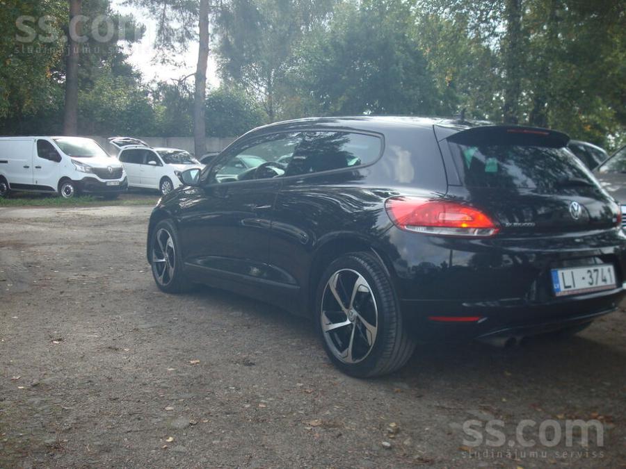 Black Volkswagen Scirocco 2009 in Riga, with an engine capacity of 1.40 L and mileage of 260 thousand km for 4900 €, photo 3 on AUTOMOTO.COM.LV