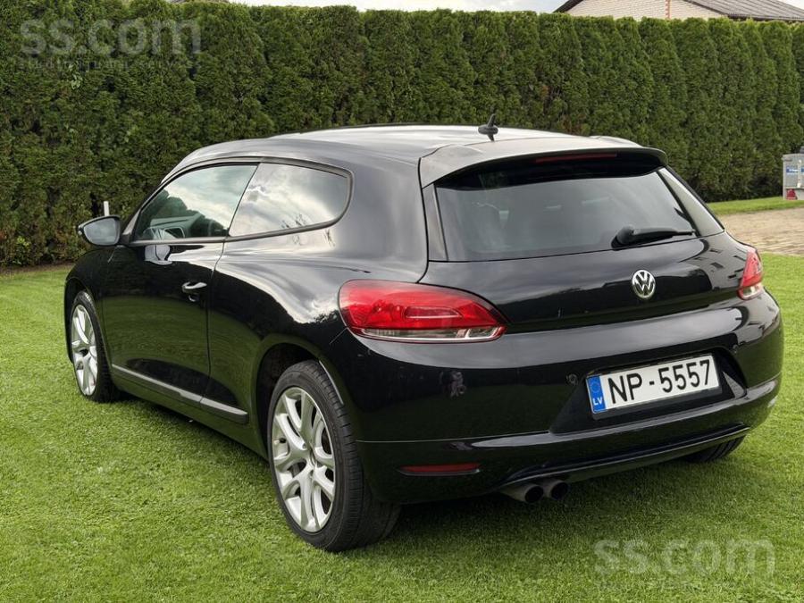 Black Volkswagen Scirocco 2009 in Riga, with an engine capacity of 2.00 L and mileage of 300 thousand km for 5200 €, photo 6 on AUTOMOTO.COM.LV