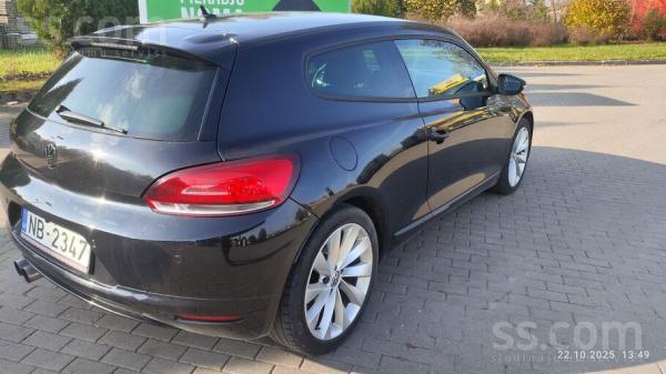 Black Volkswagen Scirocco 2010 in Riga, with an engine capacity of 2.00 L and mileage of 323 thousand km for 8300 €, photo 4 on AUTOMOTO.COM.LV