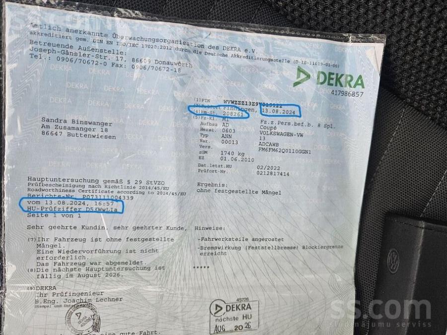 Синий Фольксваген Скирокко 2010 в Талси, объемом двигателя 2.00 л и пробегом 228 тыс. км за 6299 €, фото 32 на AUTOMOTO.COM.LV
