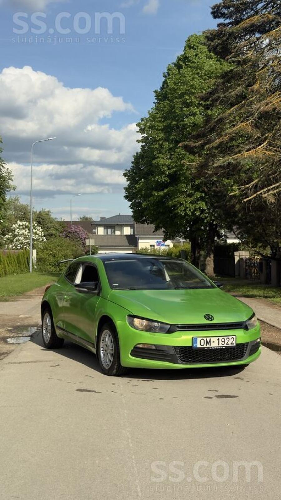 Zaļš Volkswagen Scirocco 2009 Rīga, ar dzinēja tilpumu 1.40 L un nobraukumu 196 tūkst. km par 5000 €, foto 1 vietnē AUTOMOTO.COM.LV