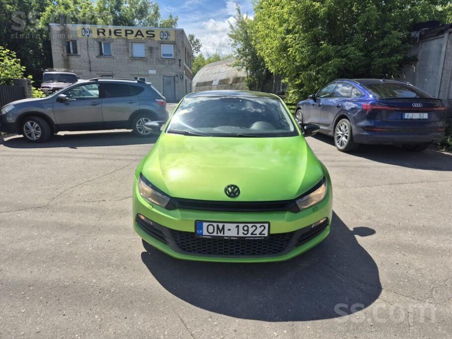 Green Volkswagen Scirocco 2009 in Riga, with an engine capacity of 1.40 L and mileage of 196 thousand km for 5990 €, photo 4 on AUTOMOTO.COM.LV
