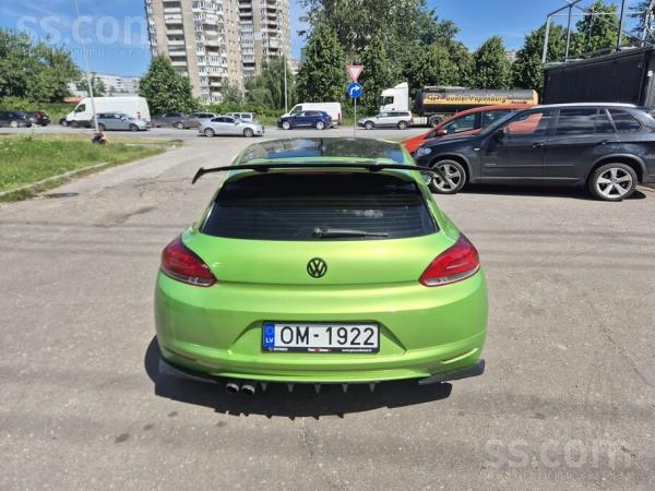 Green Volkswagen Scirocco 2009 in Riga, with an engine capacity of 1.40 L and mileage of 196 thousand km for 5990 €, photo 7 on AUTOMOTO.COM.LV