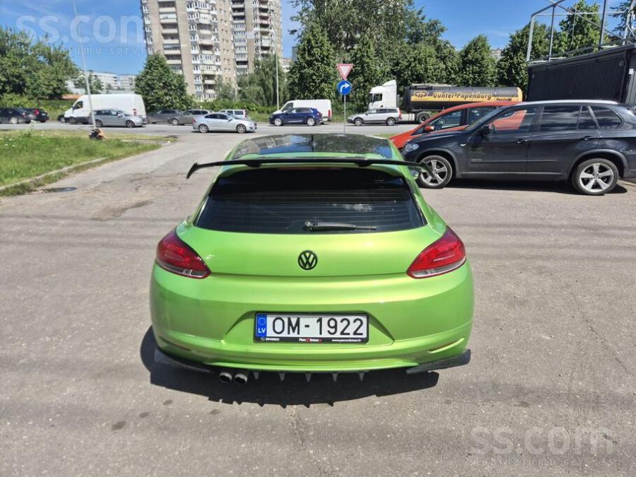 Green Volkswagen Scirocco 2009 in Riga, with an engine capacity of 1.40 L and mileage of 196 thousand km for 5990 €, photo 8 on AUTOMOTO.COM.LV