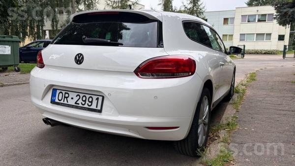 White Volkswagen Scirocco 2009 in Riga, with an engine capacity of 1.40 L and mileage of 188 thousand km for 5000 €, photo 4 on AUTOMOTO.COM.LV
