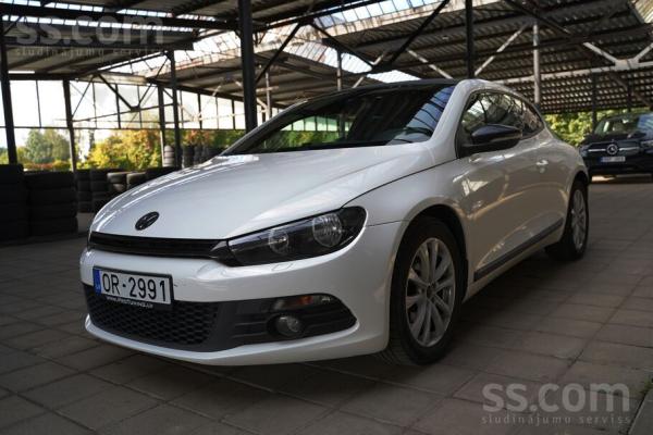 White Volkswagen Scirocco 2009 in Riga, with an engine capacity of 1.40 L and mileage of 188 thousand km for 4950 €, photo 3 on AUTOMOTO.COM.LV