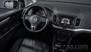Black Volkswagen Sharan 2012 in Jelgava, with an engine capacity of 2.00 L and mileage of 0 thousand km for 8500 €, photo 15 on AUTOMOTO.COM.LV