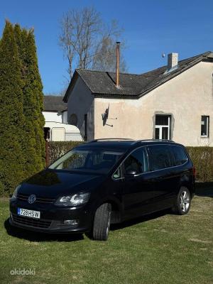 Black Volkswagen Sharan 2011 in Kohtla-Jarve, with an engine capacity of 2.00 L and mileage of 282 thousand km for 9690 €, photo 12 on AUTOMOTO.COM.LV
