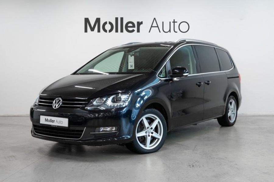 Black Volkswagen Sharan 2014 in Vilnius, with an engine capacity of 2.00 L and mileage of 255 thousand km for 11700 €, photo 1 on AUTOMOTO.COM.LV