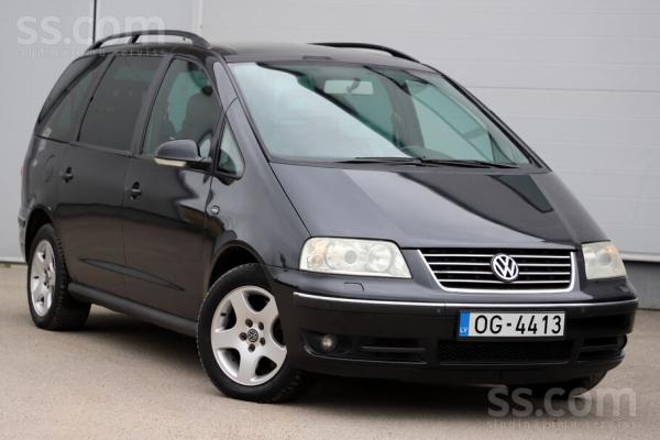Black Volkswagen Sharan 2005 in Tukums, with an engine capacity of 1.90 L and mileage of 348 thousand km for 3850 €, photo 1 on AUTOMOTO.COM.LV