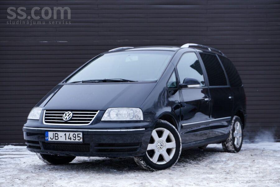 Black Volkswagen Sharan 2006 in Riga, with an engine capacity of 1.90 L and mileage of 345 thousand km for 3190 €, photo 1 on AUTOMOTO.COM.LV