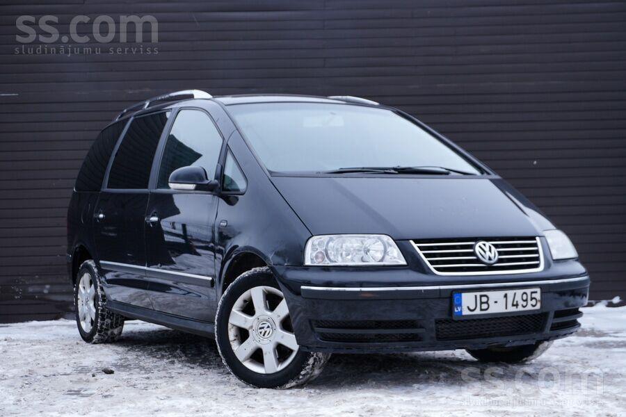 Black Volkswagen Sharan 2006 in Riga, with an engine capacity of 1.90 L and mileage of 345 thousand km for 3190 €, photo 2 on AUTOMOTO.COM.LV
