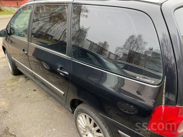 Black Volkswagen Sharan 2006 in Riga, with an engine capacity of 2.00 L and mileage of 350 thousand km for 1600 €, photo 1 on AUTOMOTO.COM.LV