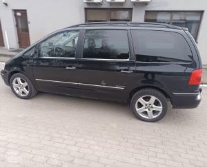 Black Volkswagen Sharan 2008 in Utena, with an engine capacity of 2.00 L and mileage of 256 thousand km for 4950 €, photo 6 on AUTOMOTO.COM.LV