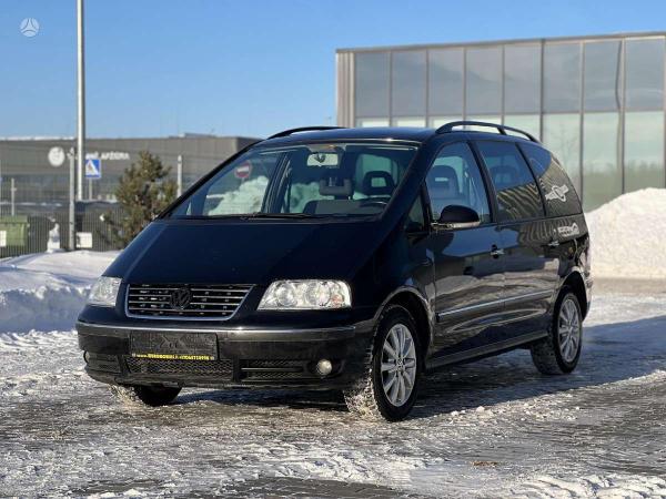 Black Volkswagen Sharan 2008 in Siauliai, with an engine capacity of 1.97 L and mileage of 299 thousand km for 3650 €, photo 1 on AUTOMOTO.COM.LV