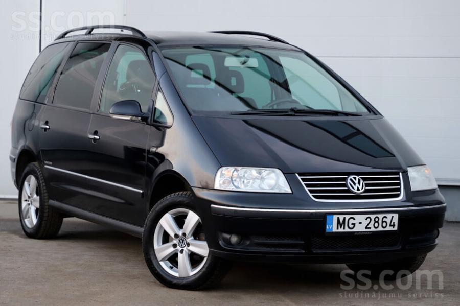 Black Volkswagen Sharan 2009 in Tukums, with an engine capacity of 2.00 L and mileage of 342 thousand km for 4990 €, photo 2 on AUTOMOTO.COM.LV
