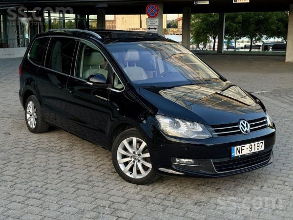 Black Volkswagen Sharan 2011 in Riga, with an engine capacity of 2.00 L and mileage of 315 thousand km for 6500 €, photo 10 on AUTOMOTO.COM.LV
