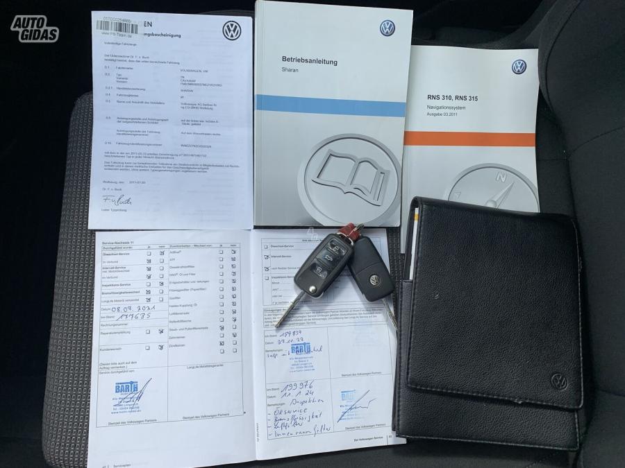 Black Volkswagen Sharan 2011 in Kaunas, with an engine capacity of 1.40 L and mileage of 223 thousand km for 6499 €, photo 36 on AUTOMOTO.COM.LV