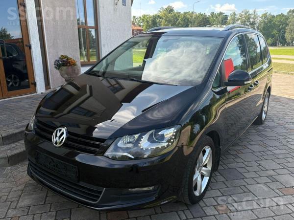 Black Volkswagen Sharan 2012 in Jelgava, with an engine capacity of 2.00 L and mileage of 168 thousand km for 8950 €, photo 1 on AUTOMOTO.COM.LV