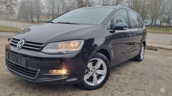 Black Volkswagen Sharan 2012 in Siauliai, with an engine capacity of 1.97 L and mileage of 206 thousand km for 7999 €, photo 1 on AUTOMOTO.COM.LV