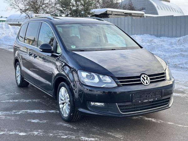 Black Volkswagen Sharan 2012 in Telschi, with an engine capacity of 1.97 L and mileage of 255 thousand km for 9700 €, photo 1 on AUTOMOTO.COM.LV