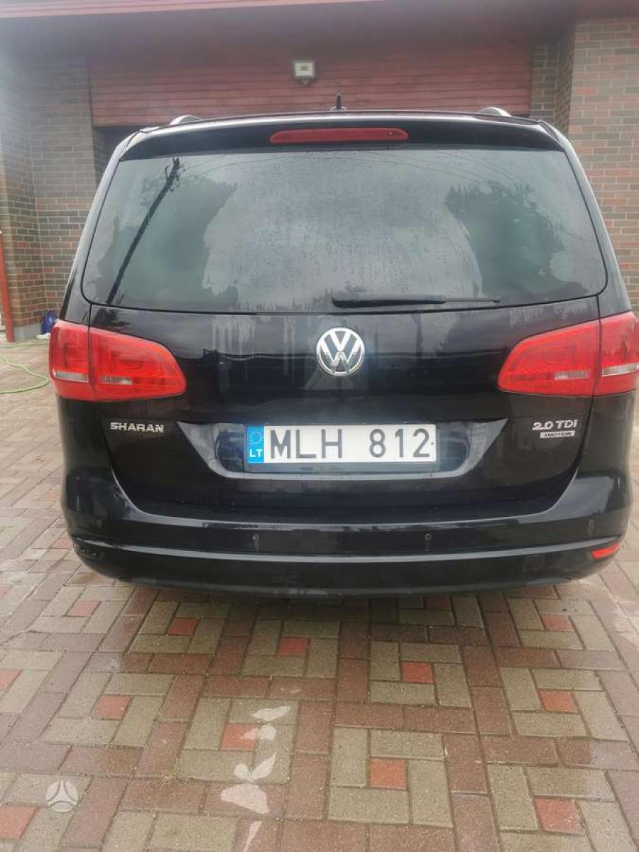 Black Volkswagen Sharan 2012 in Kaunas, with an engine capacity of 1.97 L and mileage of 270 thousand km for 8200 €, photo 8 on AUTOMOTO.COM.LV