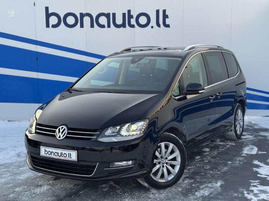 Black Volkswagen Sharan 2014 in Kaunas, with an engine capacity of 1.97 L and mileage of 279 thousand km for 12499 €, photo 1 on AUTOMOTO.COM.LV