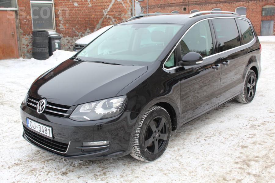 Black Volkswagen Sharan 2014 in Liepaja, with an engine capacity of 2.00 L and mileage of 324 thousand km for 7950 €, photo 3 on AUTOMOTO.COM.LV