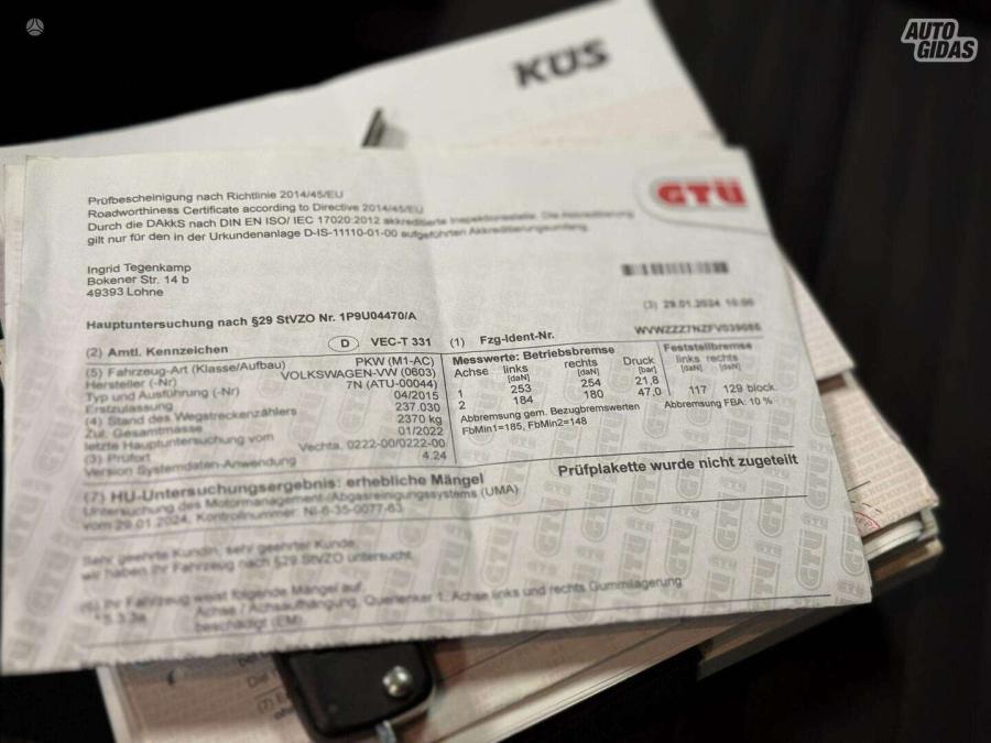 Черный Фольксваген Шаран 2015 в Клайпеда, объемом двигателя 2.00 л и пробегом 275 тыс. км за 11950 €, фото 16 на AUTOMOTO.COM.LV