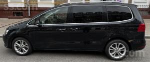 Black Volkswagen Sharan 2015 in Riga, with an engine capacity of 2.00 L and mileage of 0 thousand km for 8500 €, photo  on AUTOMOTO.COM.LV