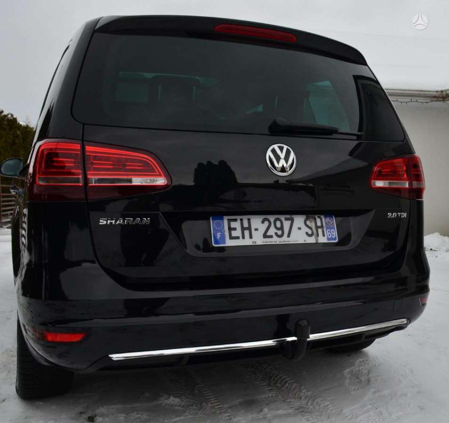 Black Volkswagen Sharan 2017 in Kaunas, with an engine capacity of 2.00 L and mileage of 259 thousand km for 11650 €, photo 27 on AUTOMOTO.COM.LV