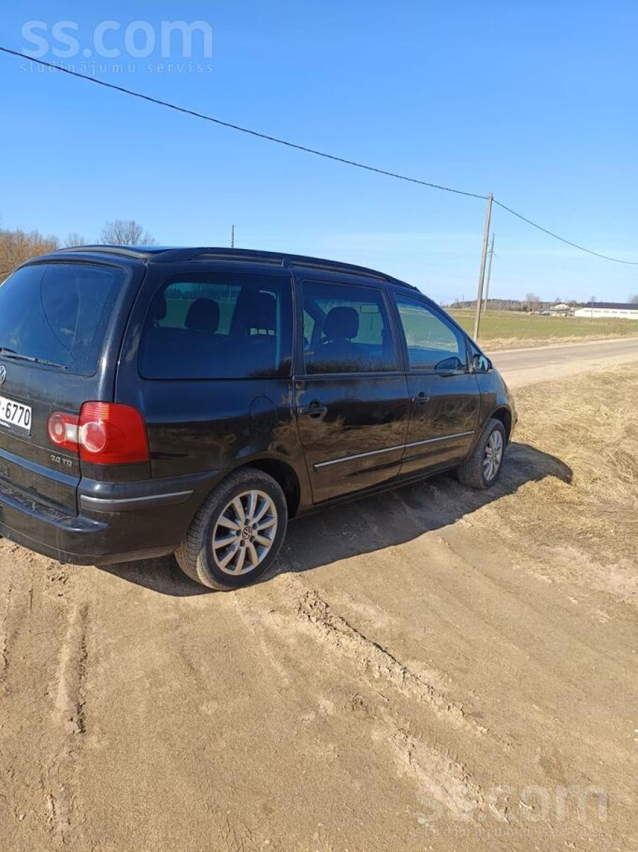 Black Volkswagen Sharan 2007 in Saldus, with an engine capacity of 2.00 L and mileage of 0 thousand km for 2100 €, photo 1 on AUTOMOTO.COM.LV