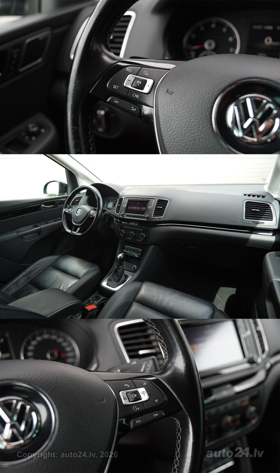Black Volkswagen Sharan 2017 in Tartu, with an engine capacity of 2.00 L and mileage of 245 thousand km for 14999 €, photo 12 on AUTOMOTO.COM.LV