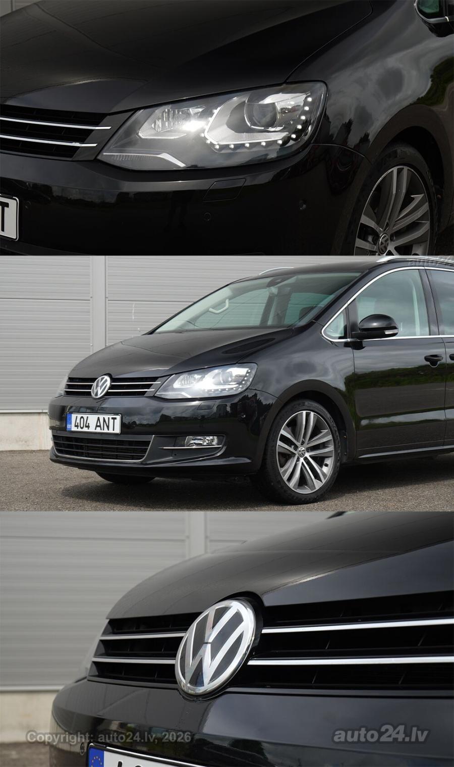 Black Volkswagen Sharan 2017 in Tartu, with an engine capacity of 2.00 L and mileage of 245 thousand km for 14999 €, photo 21 on AUTOMOTO.COM.LV