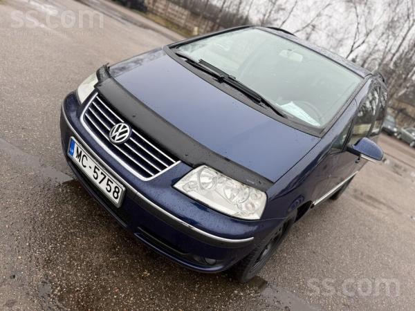 Blue Volkswagen Sharan 2005 in Riga, with an engine capacity of 1.90 L and mileage of 0 thousand km for 2450 €, photo 6 on AUTOMOTO.COM.LV