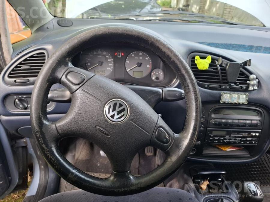 Blue Volkswagen Sharan 1999 in Riga, with an engine capacity of 1.90 L and mileage of 296 thousand km for 900 €, photo 10 on AUTOMOTO.COM.LV