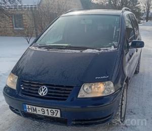 Blue Volkswagen Sharan 2002 in Madona, with an engine capacity of 1.90 L and mileage of 439 thousand km for 1100 €, photo 3 on AUTOMOTO.COM.LV