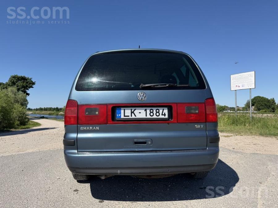 Blue Volkswagen Sharan 2003 in Liepaja, with an engine capacity of 1.80 L and mileage of 241 thousand km for 1595 €, photo 22 on AUTOMOTO.COM.LV