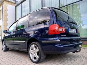 Blue Volkswagen Sharan 2007 in Balvi, with an engine capacity of 2.00 L and mileage of 281 thousand km for 3499 €, photo 9 on AUTOMOTO.COM.LV