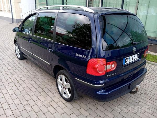 Blue Volkswagen Sharan 2007 in Balvi, with an engine capacity of 2.00 L and mileage of 281 thousand km for 3499 €, photo 10 on AUTOMOTO.COM.LV
