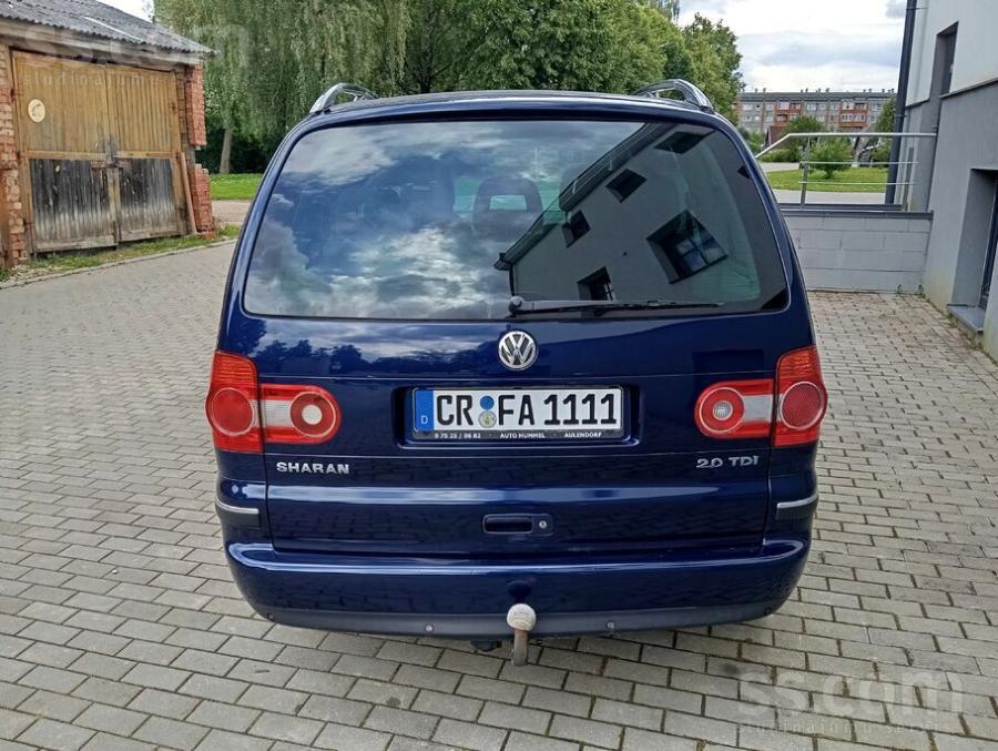 Blue Volkswagen Sharan 2007 in Balvi, with an engine capacity of 2.00 L and mileage of 281 thousand km for 3499 €, photo 18 on AUTOMOTO.COM.LV