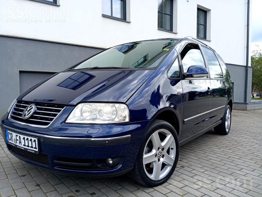 Blue Volkswagen Sharan 2007 in Balvi, with an engine capacity of 2.00 L and mileage of 281 thousand km for 3499 €, photo 21 on AUTOMOTO.COM.LV