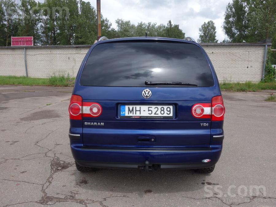 Zils Volkswagen Sharan 2007 Rīga, ar dzinēja tilpumu 1.90 L un nobraukumu 0 tūkst. km par 2950 €, foto 5 vietnē AUTOMOTO.COM.LV