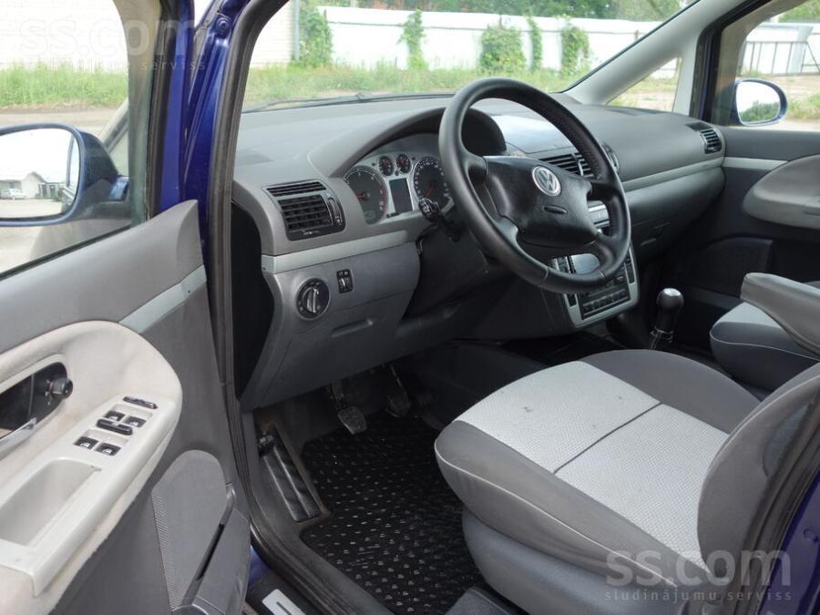 Zils Volkswagen Sharan 2007 Rīga, ar dzinēja tilpumu 1.90 L un nobraukumu 0 tūkst. km par 2950 €, foto 6 vietnē AUTOMOTO.COM.LV