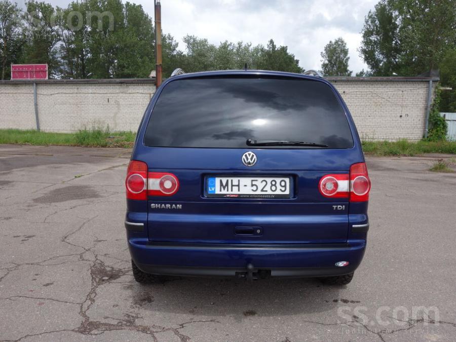 Zils Volkswagen Sharan 2007 Rīga, ar dzinēja tilpumu 1.90 L un nobraukumu 0 tūkst. km par 2950 €, foto 21 vietnē AUTOMOTO.COM.LV