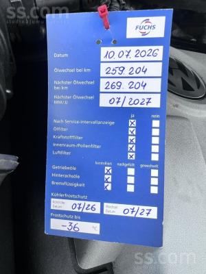 Blue Volkswagen Sharan 2007 in Daugavpils, with an engine capacity of 2.00 L and mileage of 259 thousand km for 3199 €, photo 33 on AUTOMOTO.COM.LV