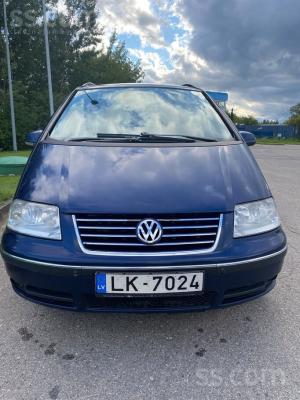 Blue Volkswagen Sharan 2008 in Riga, with an engine capacity of 2.00 L and mileage of 415 thousand km for 3100 €, photo  on AUTOMOTO.COM.LV