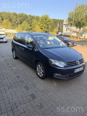 Blue Volkswagen Sharan 2011 in Riga, with an engine capacity of 2.00 L and mileage of 347 thousand km for 7600 €, photo  on AUTOMOTO.COM.LV